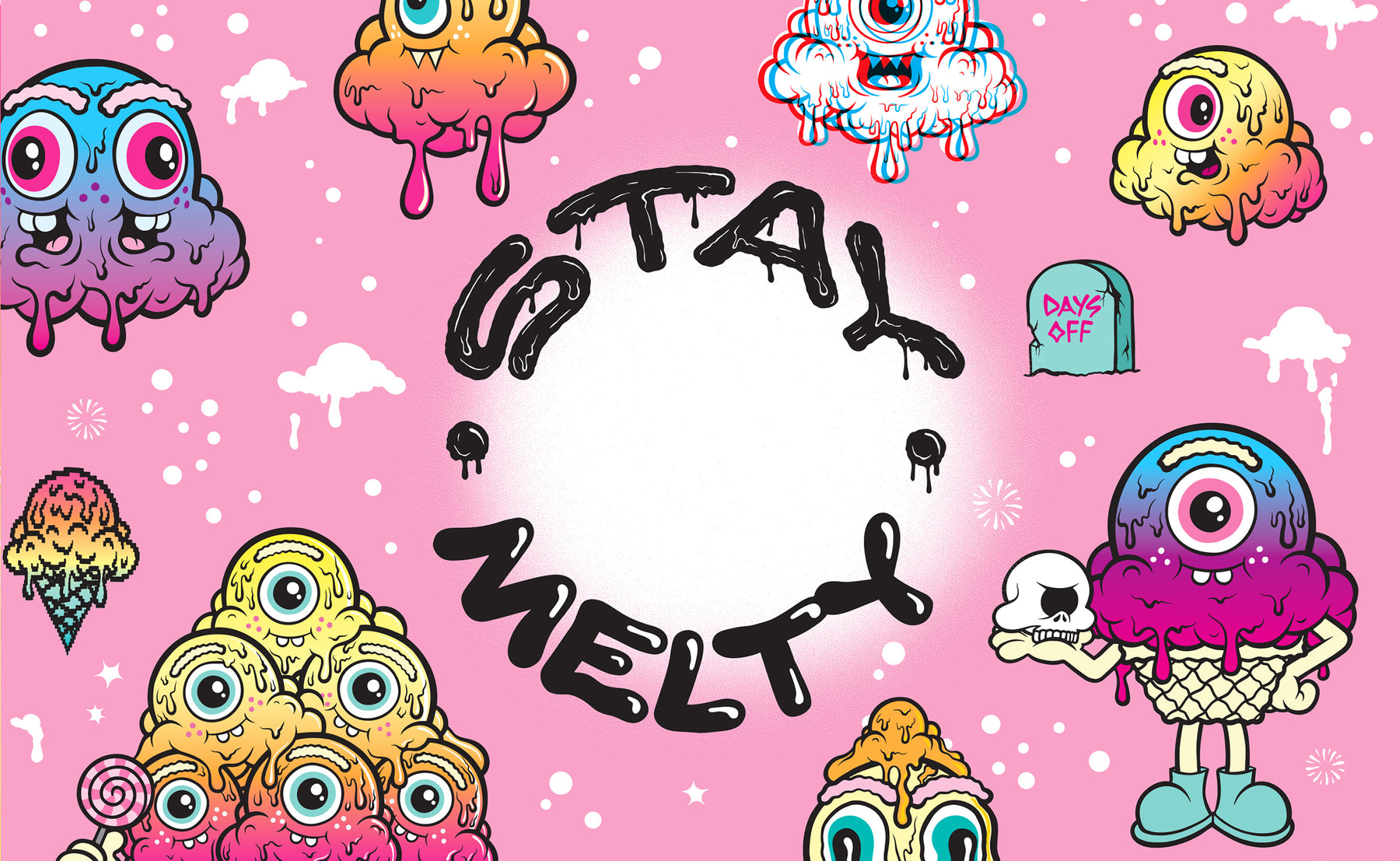 Stay Melty: Buff Monster Stickers, Toys, Books, Prints, Trading Cards